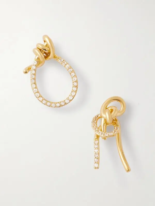 Completedworks Notsobig Thread Ii Recycled Vermeil Topaz Earrings - Gold