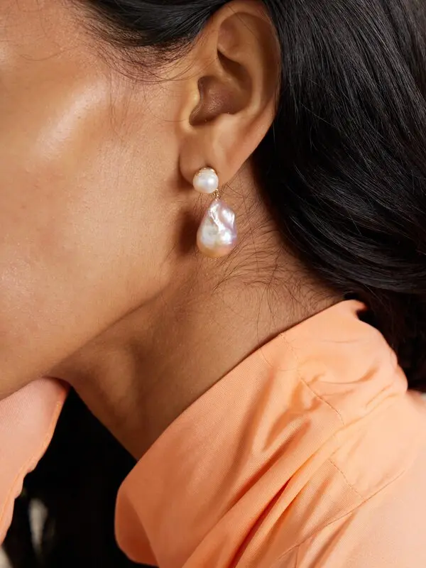 Completedworks Nebula Gold Vermeil, Pearl And Resin Earrings