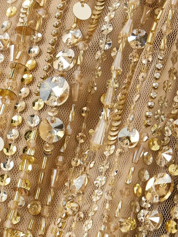 Jenny Packham Dazzle Sequin-embellished Tulle Mini Dress