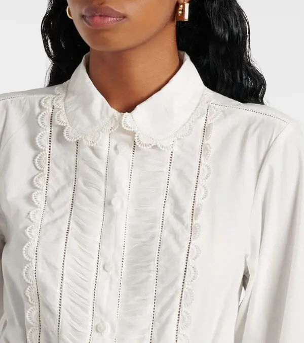 Ulla Johnson Belted Cotton Shirt Dress