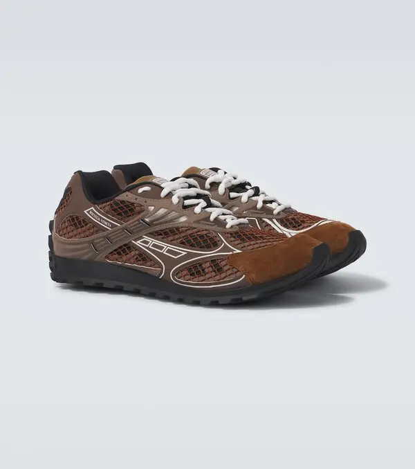 Bottega Veneta Orbit Suede-trimmed Sneakers