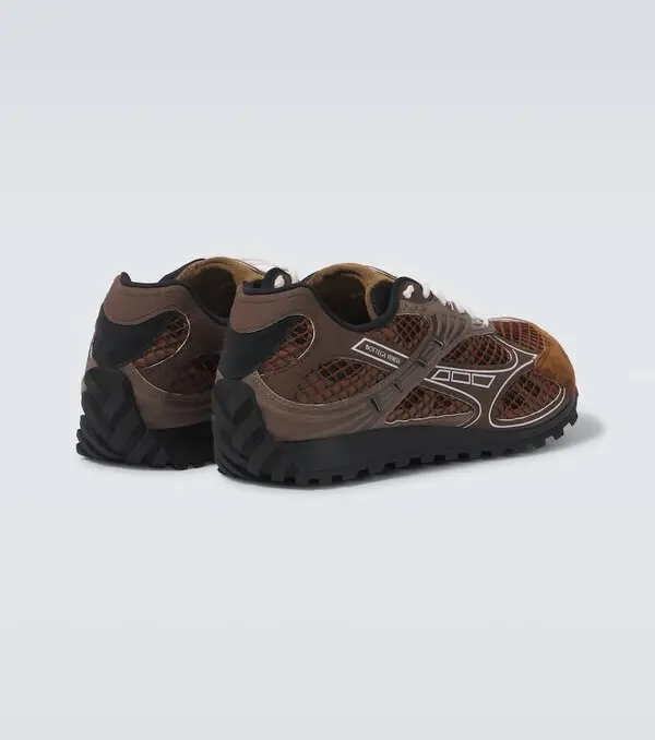 Bottega Veneta Orbit Suede-trimmed Sneakers