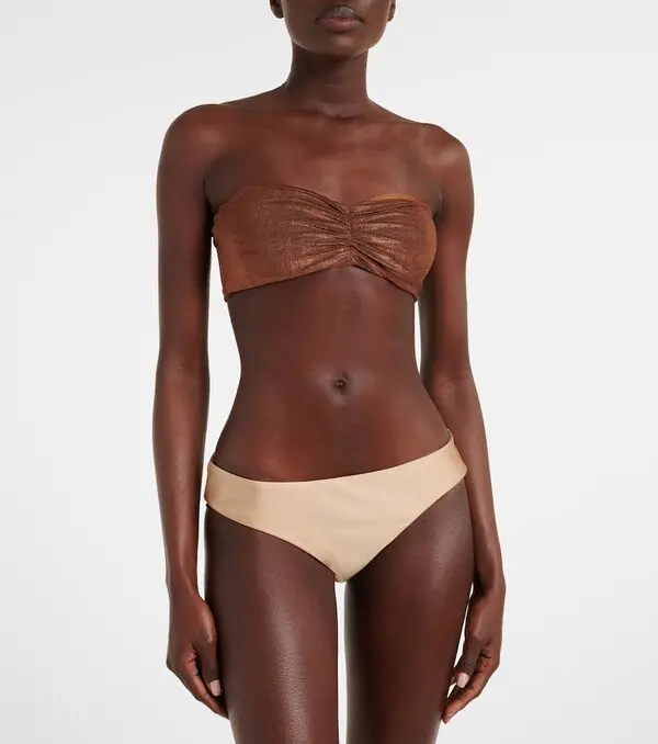 Jade Swim Terry Bandeau Bikini Top