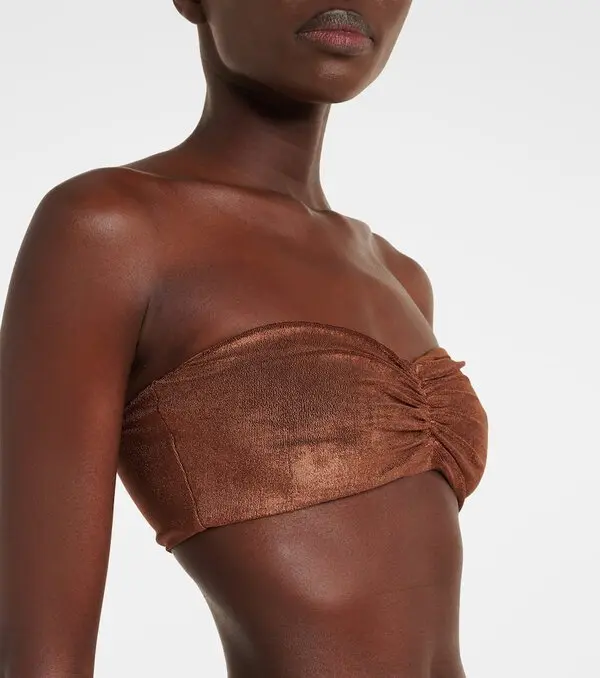 Jade Swim Terry Bandeau Bikini Top