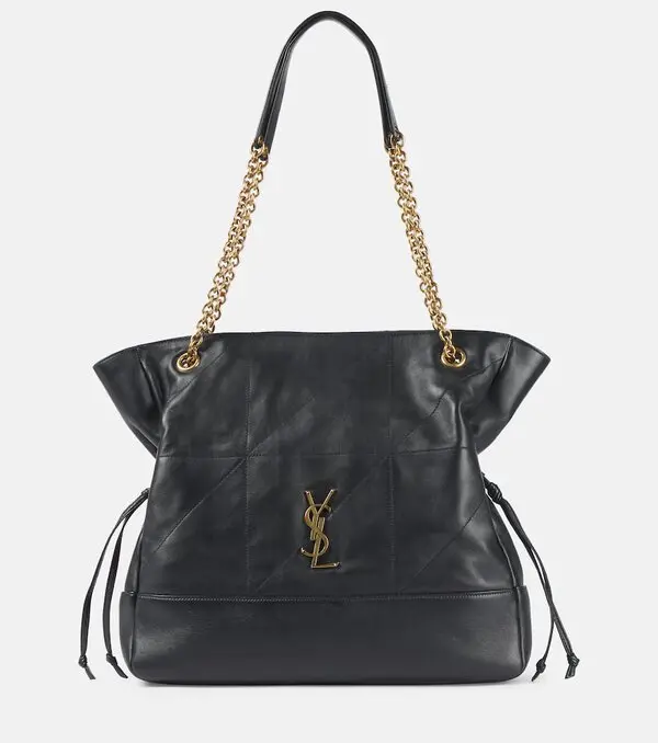 Saint Laurent Jamie Shopping Medium Leather Tote Bag - Black