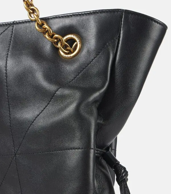 Saint Laurent Jamie Shopping Medium Leather Tote Bag - Black