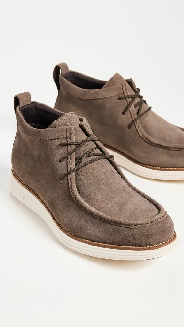Cole Haan Originalgrand Moc Toe Chukka Boots In Wren Brown  display picture 2
