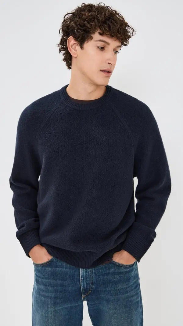 Vince Micro Boucle Crew Neck Pullover