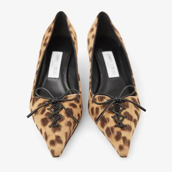 JIMMY CHOO Scarlett 50 Leopard Print Pony Pumps - Neutral