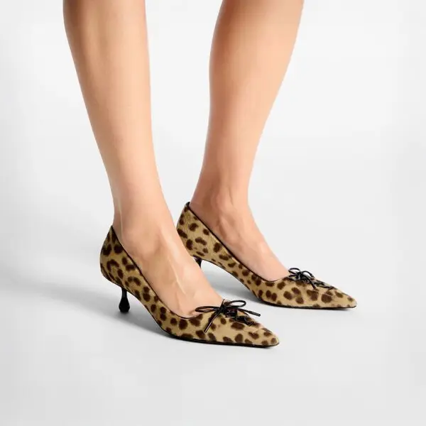 JIMMY CHOO Scarlett 50 Leopard Print Pony Pumps - Neutral