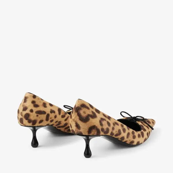 JIMMY CHOO Scarlett 50 Leopard Print Pony Pumps - Neutral