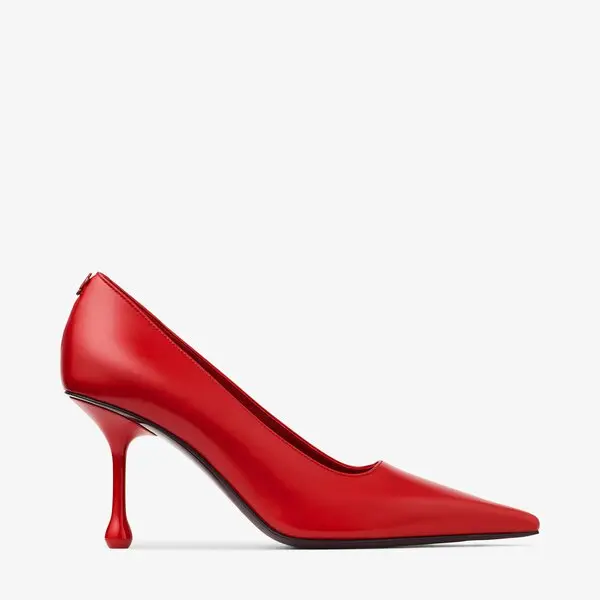 JIMMY CHOO Ixia 80 Leather Pumps - Ruby Red