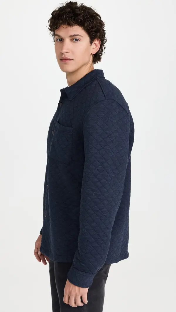 Marine Layer Corbet Quilted Overshirt - Navy