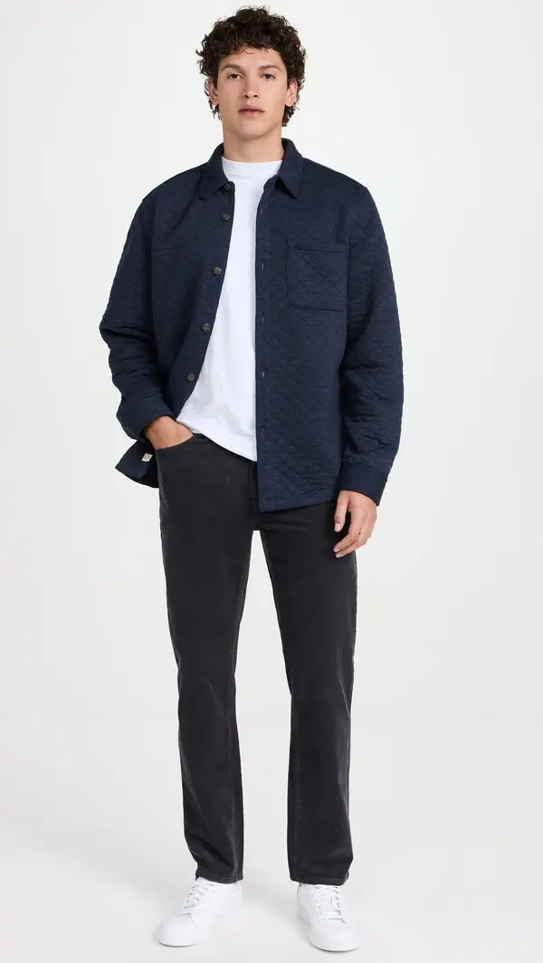 Marine Layer Corbet Quilted Overshirt - Navy
