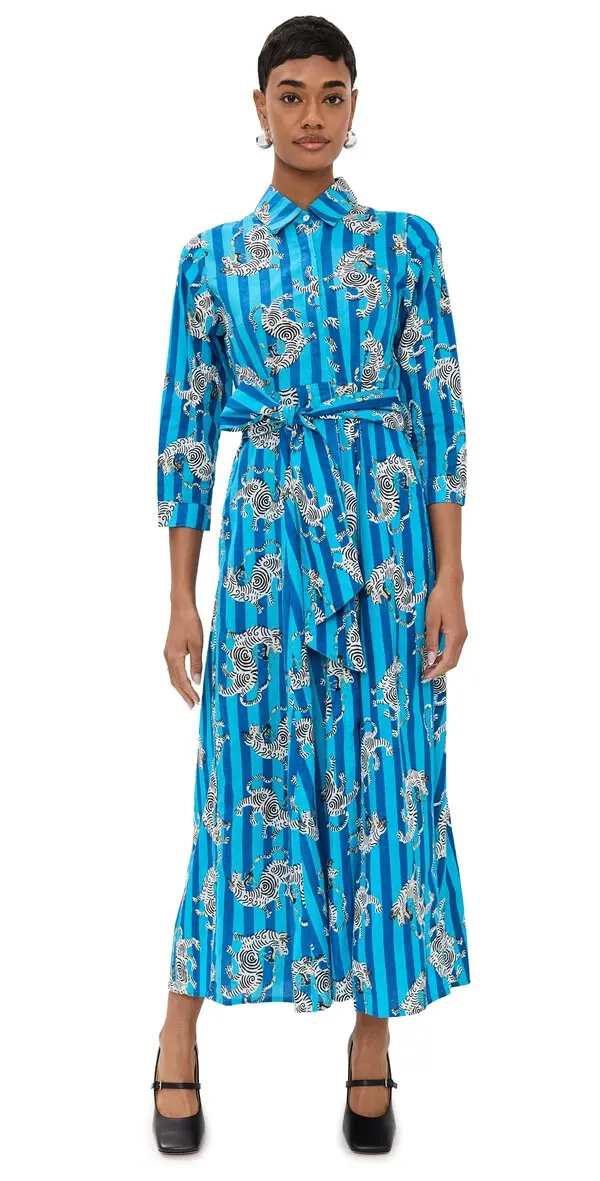 blue dragon print dress Guadalupe Design Luciana In - 50% Off Poplin dress Size:9/12M lily_length::Mini Women's Pu Leather Sleeveless this design was brought