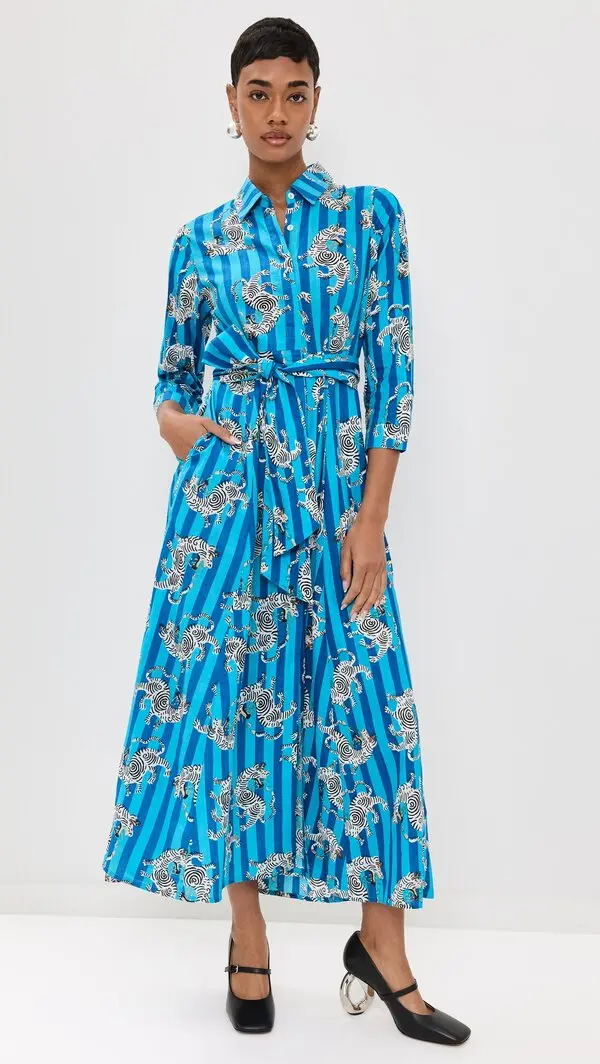 blue dragon print dress Guadalupe Design Luciana In - 50% Off Size:33 x 30 With deep side seam June25BS Black Tie Attire, Explained