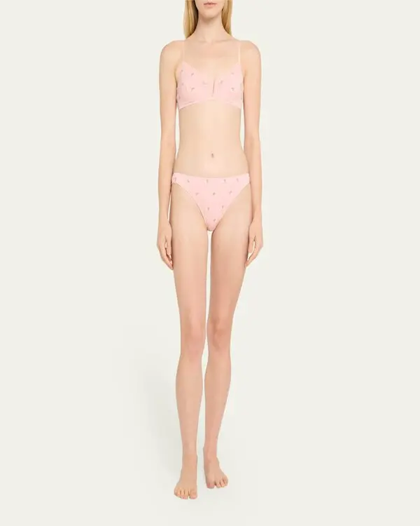 VIDERIS LINGERIE Angela Floral-embroidered Soft Cup Bra