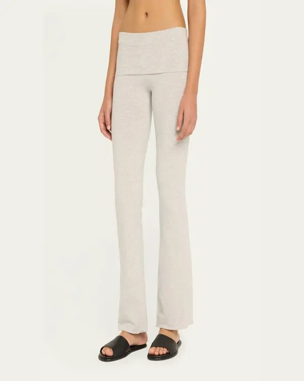 SKIMS Cotton Jersey Flare-leg Pants - Light Heather Grey