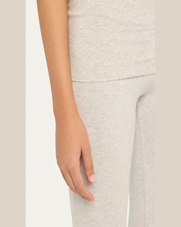 SKIMS Cotton Jersey Flare-leg Pants - Light Heather Grey