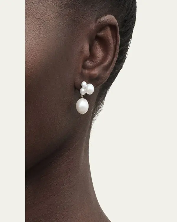 Sophie Bille Brahe 14k Yellow Stella Freshwater Pearl Right Earring