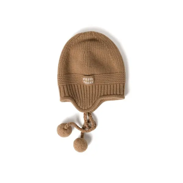 Miu Miu Wool And Cashmere Beanie - Camel Brown