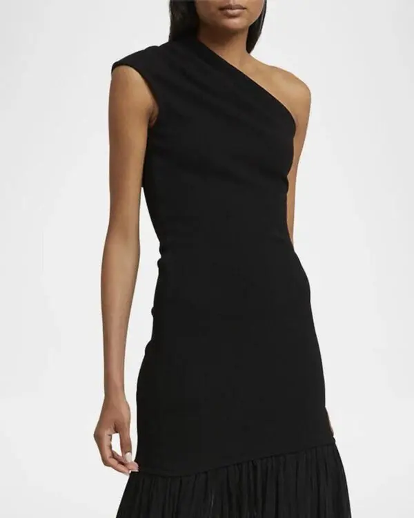Proenza Schouler Cora One-shoulder Maxi Dress - Black