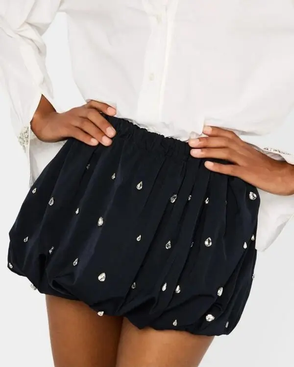 A.L.C. Holly Embellished Mini Skirt - Navy