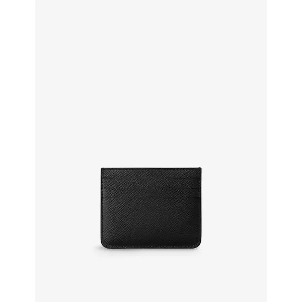 Cartier C De Logo-embellished Leather Card Holder - Black