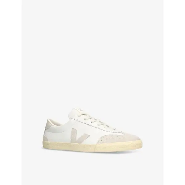 VEJA Volley Logo-embroidered Leather Low-top Trainers - White/oth