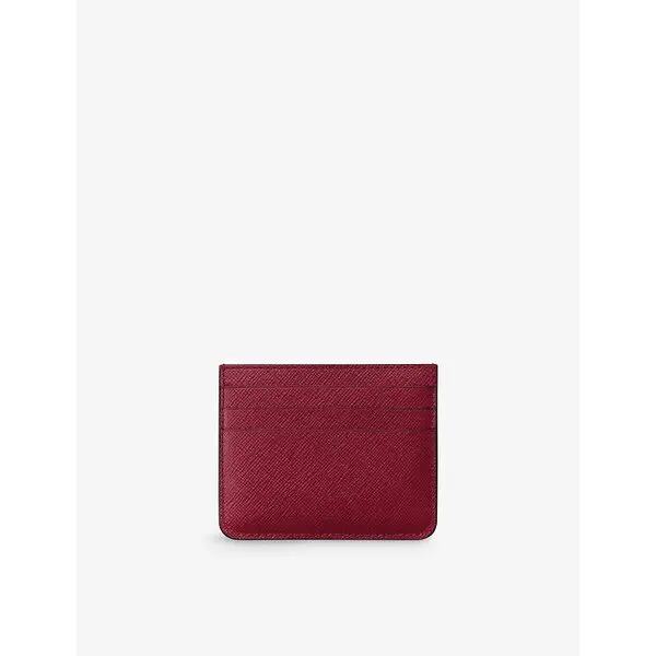 Cartier C De Logo-embellished Leather Card Holder - Red