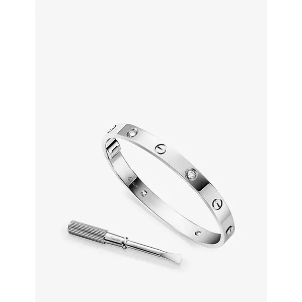 Cartier Love Bracelet With Diamonds - White Gold