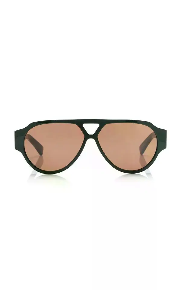 Bottega Veneta Studded Acetate Sunglasses - Green