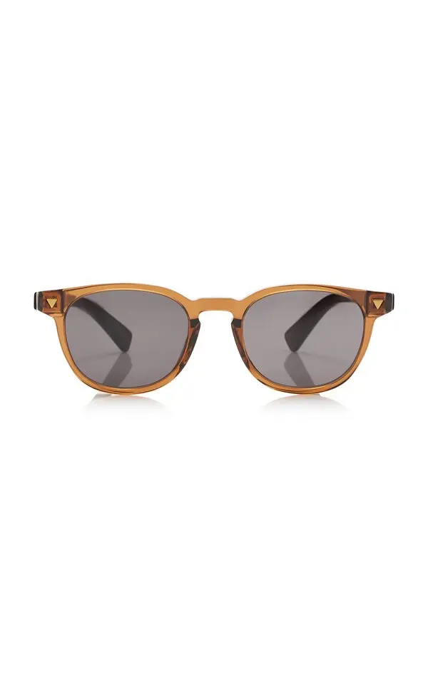 Bottega Veneta Studded Acetate Sunglasses - Brown