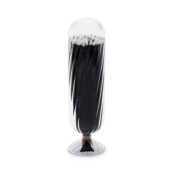 SKEEM Fireplace Helix Match Cloche, Tuxedo, White-tipped Matches With Black Stems - Clear / Black / White