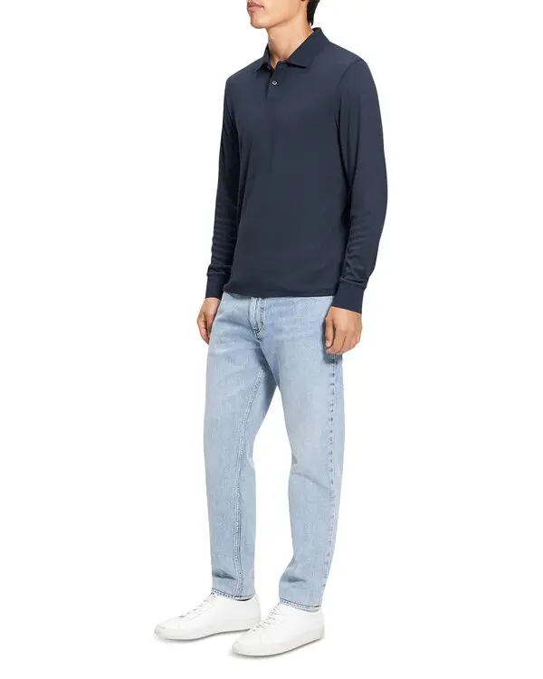 Theory Goris Long Sleeve Polo Shirt - Baltic