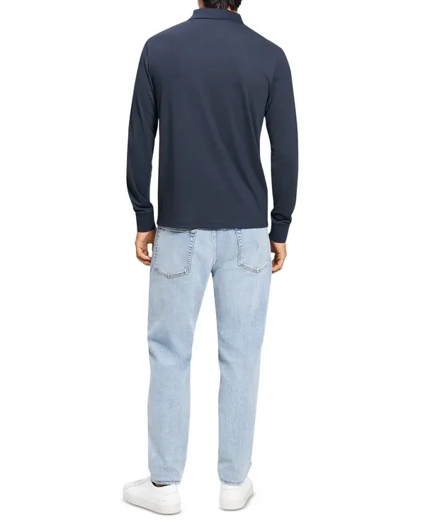 Theory Goris Long Sleeve Polo Shirt - Baltic