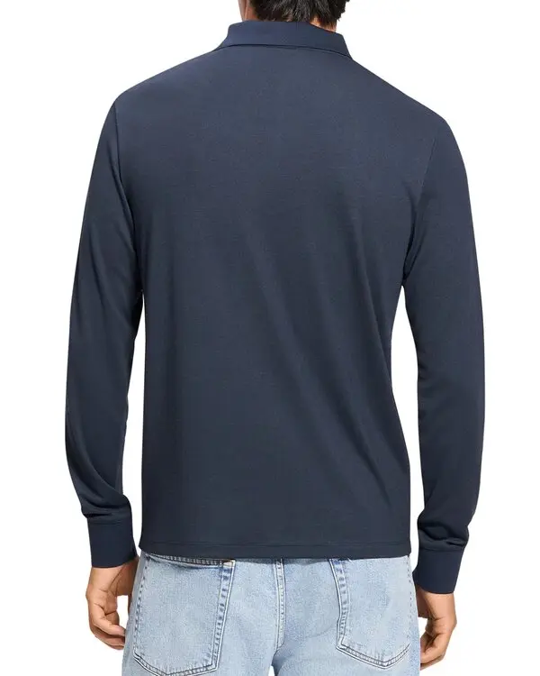 Theory Goris Long Sleeve Polo Shirt - Baltic