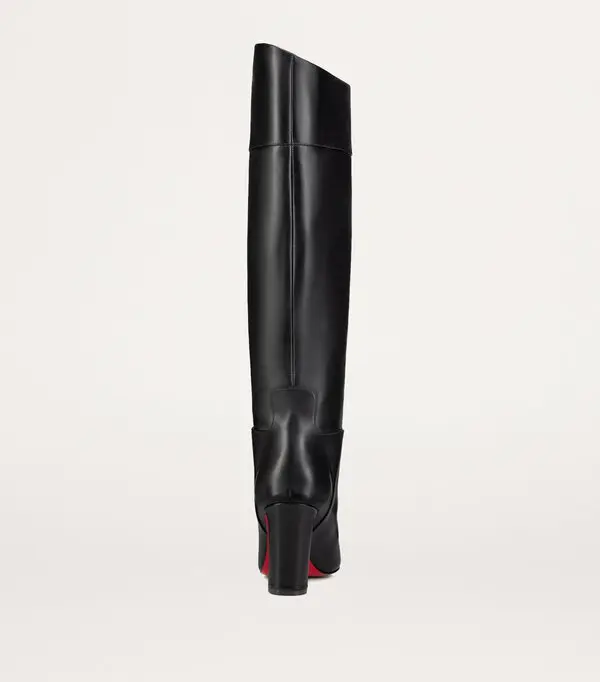 CHRISTIAN LOUBOUTIN Loo Botta 85 Leather Knee-high Boots