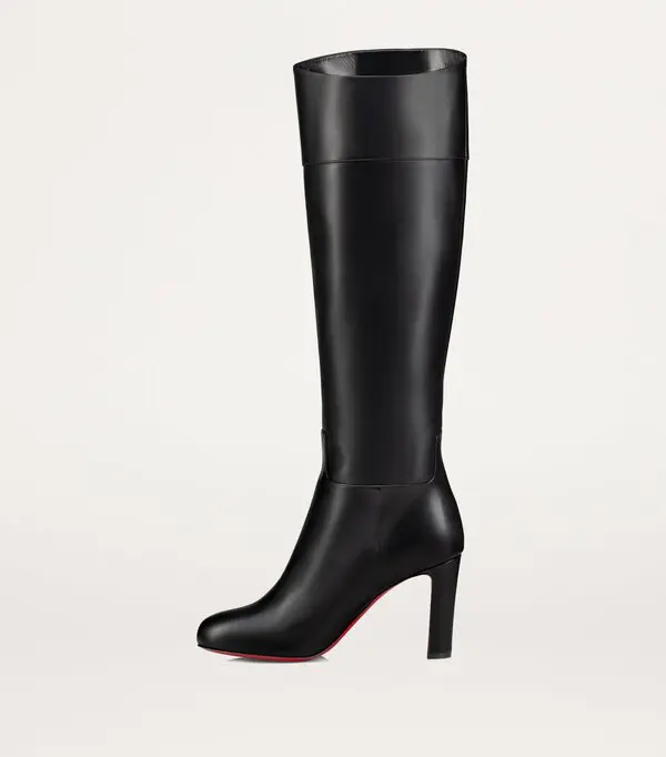CHRISTIAN LOUBOUTIN Loo Botta 85 Leather Knee-high Boots