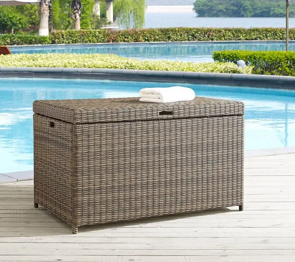 CROSLEY Bradenton Wicker Outdoor Storage Box