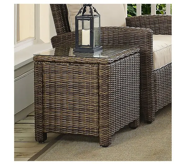 CROSLEY Bradenton Wicker Outdoor Side Table - One-color