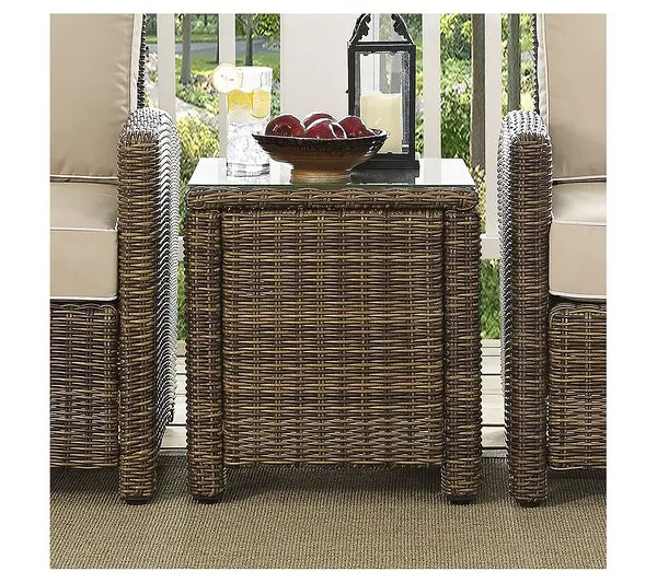 CROSLEY Bradenton Wicker Outdoor Side Table