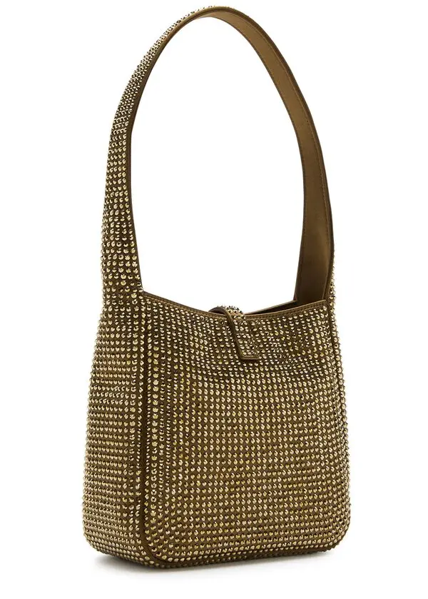 Saint Laurent Le 5 À 7 Mini Embellished Satin Shoulder Bag