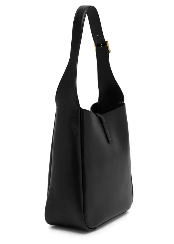 Saint Laurent Le 5 À 7 Small Leather Hobo Bag - Black