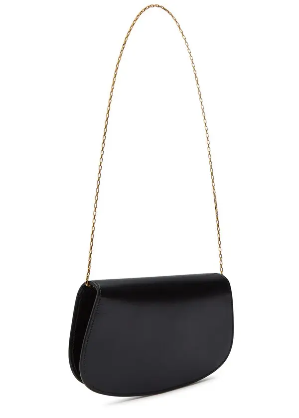 Saint Laurent Demilune Leather Wallet-on-chain - Black