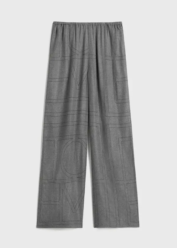TOTEME Monogram Flannel Pj Bottoms