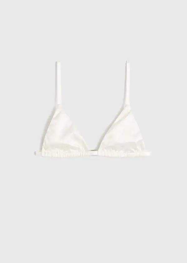 TOTEME Satin Bralette - Milk