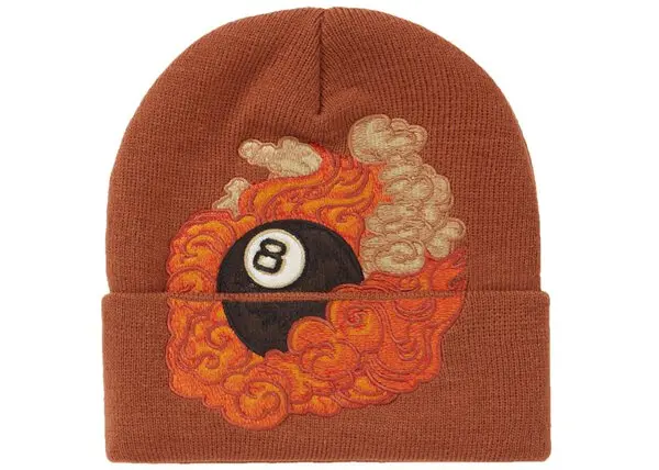 Supreme Martin Wong 8ball Beanie - Brown