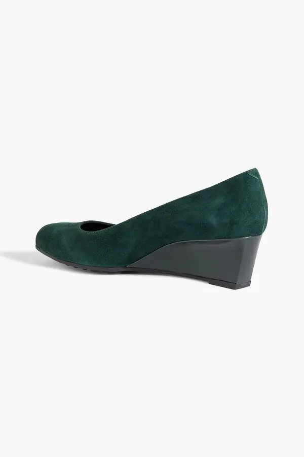TOD'S Zeppa Suede Wedge Pumps