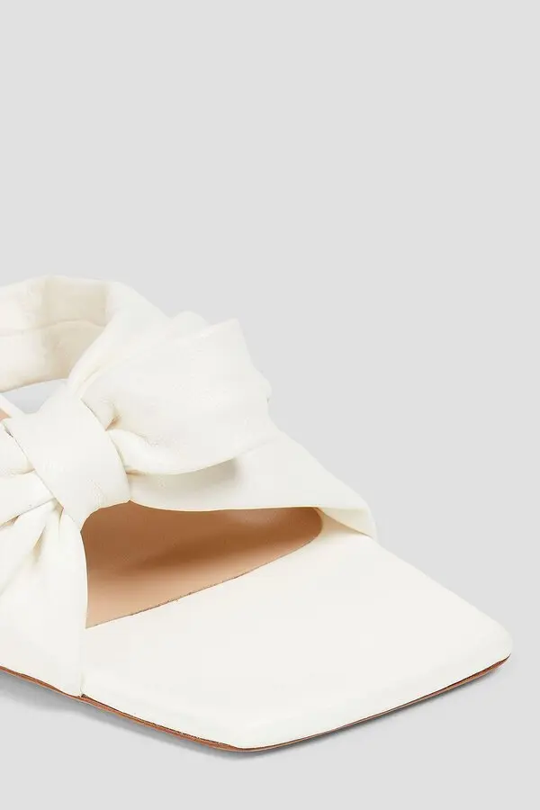 STUART WEITZMAN Sofia 45 Bow-detailed Mules - Ivory